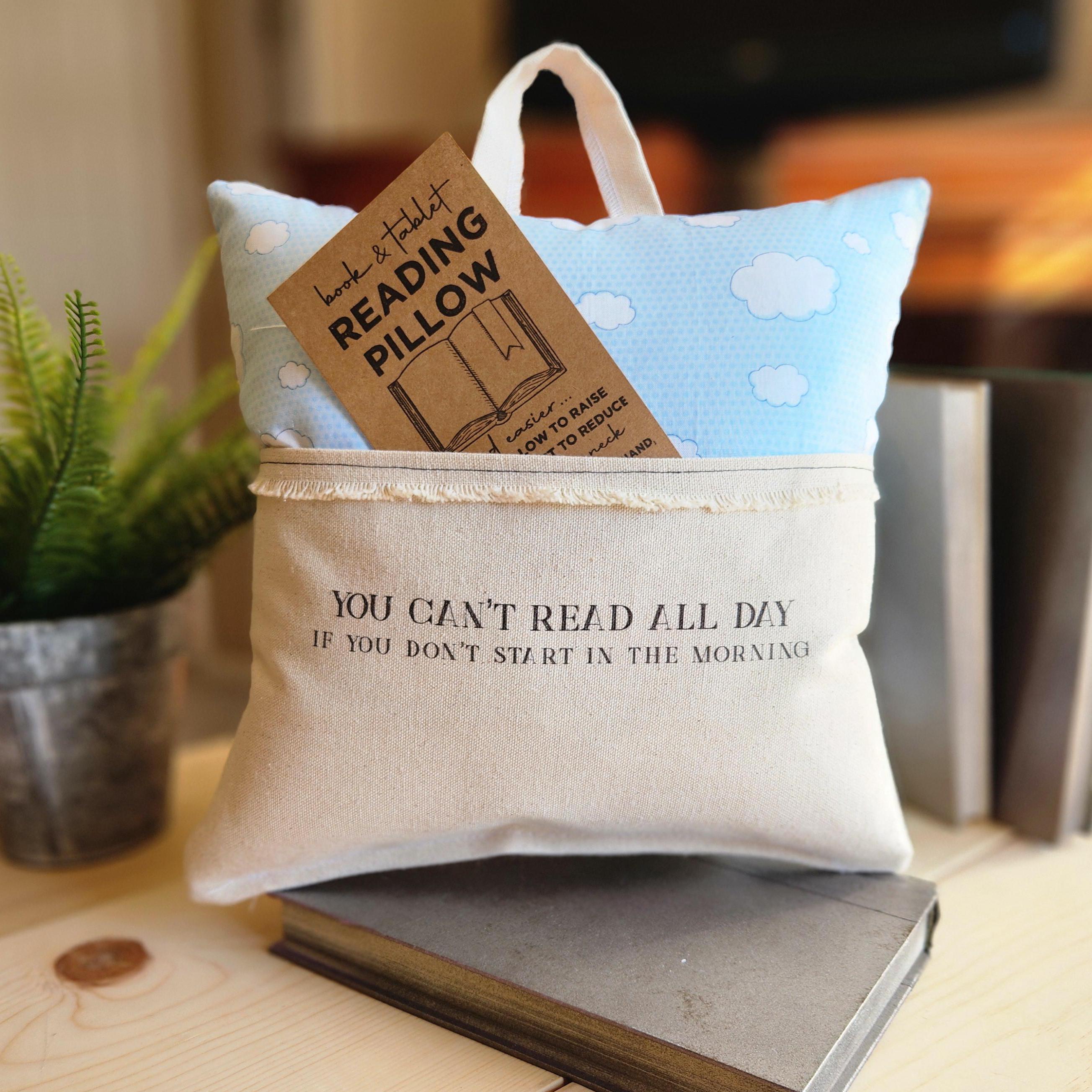You Can't Read All Day, Reading Pillow, Tablet Pillow, Cloud Print - Etsy
