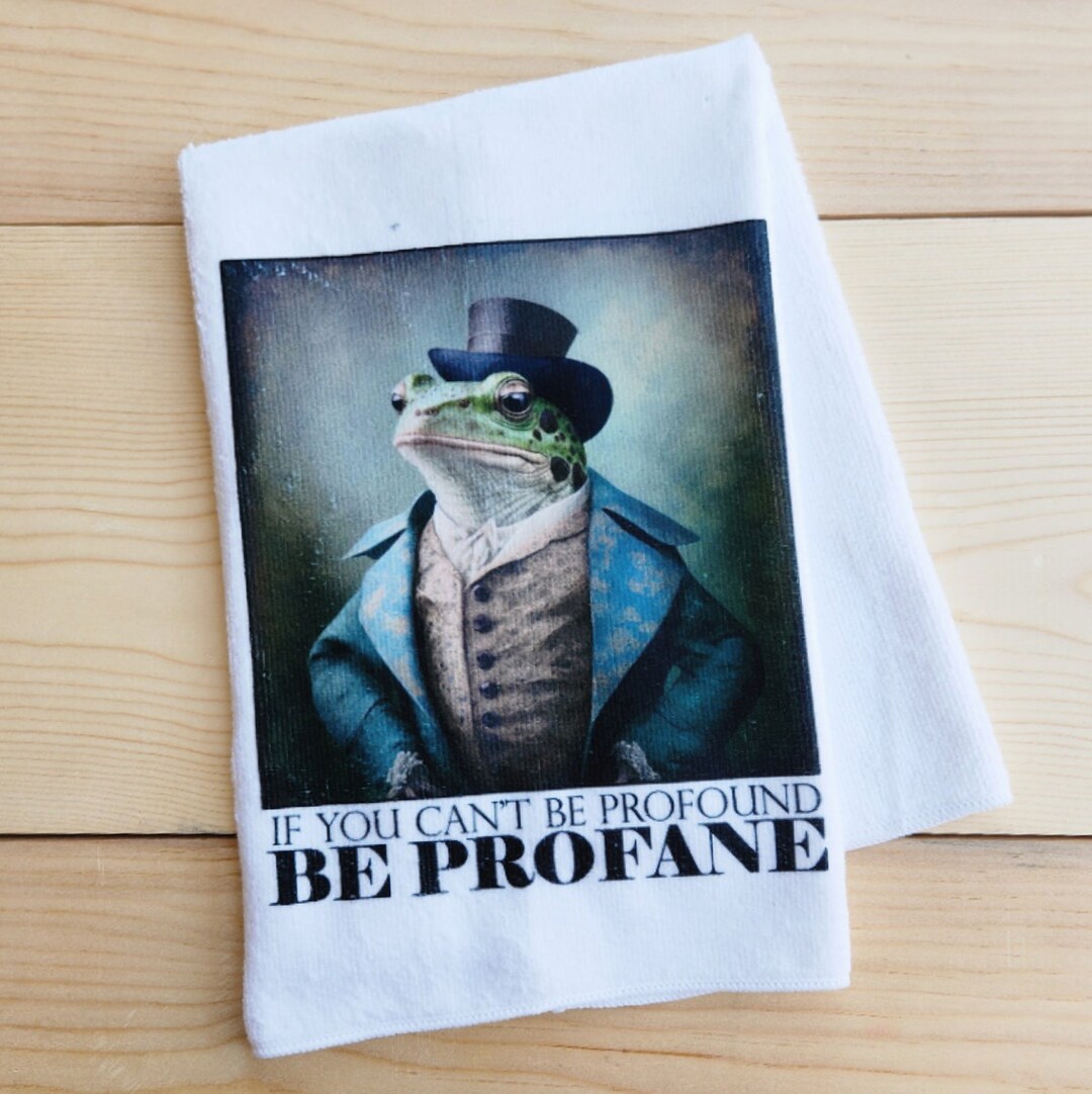 Tea Towel, Kitchen Towel, Fancy Frogs Profound - Etsy