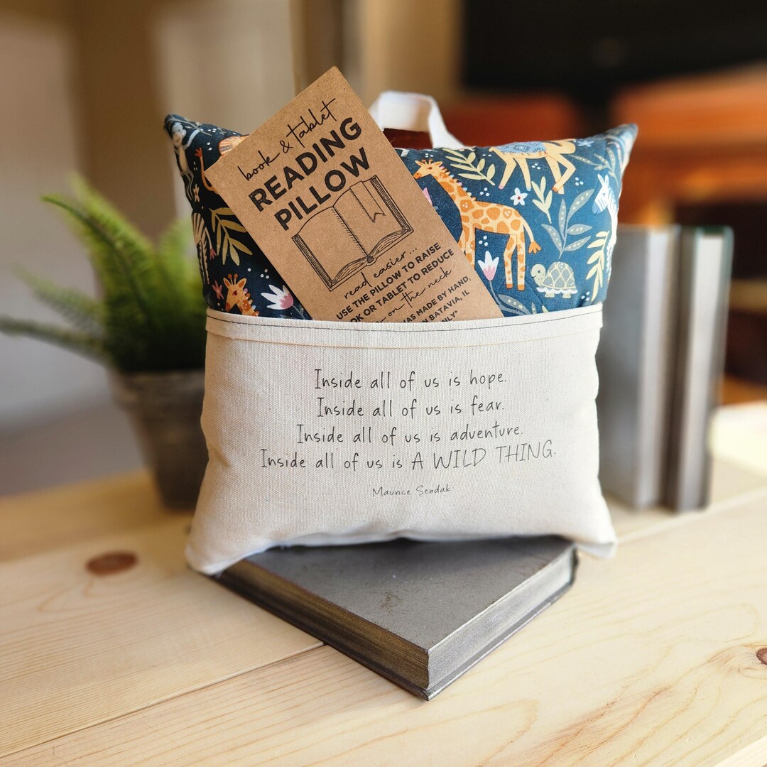 Wild Thing Reading Pillow, Tablet Pillow, Animal Print - Etsy