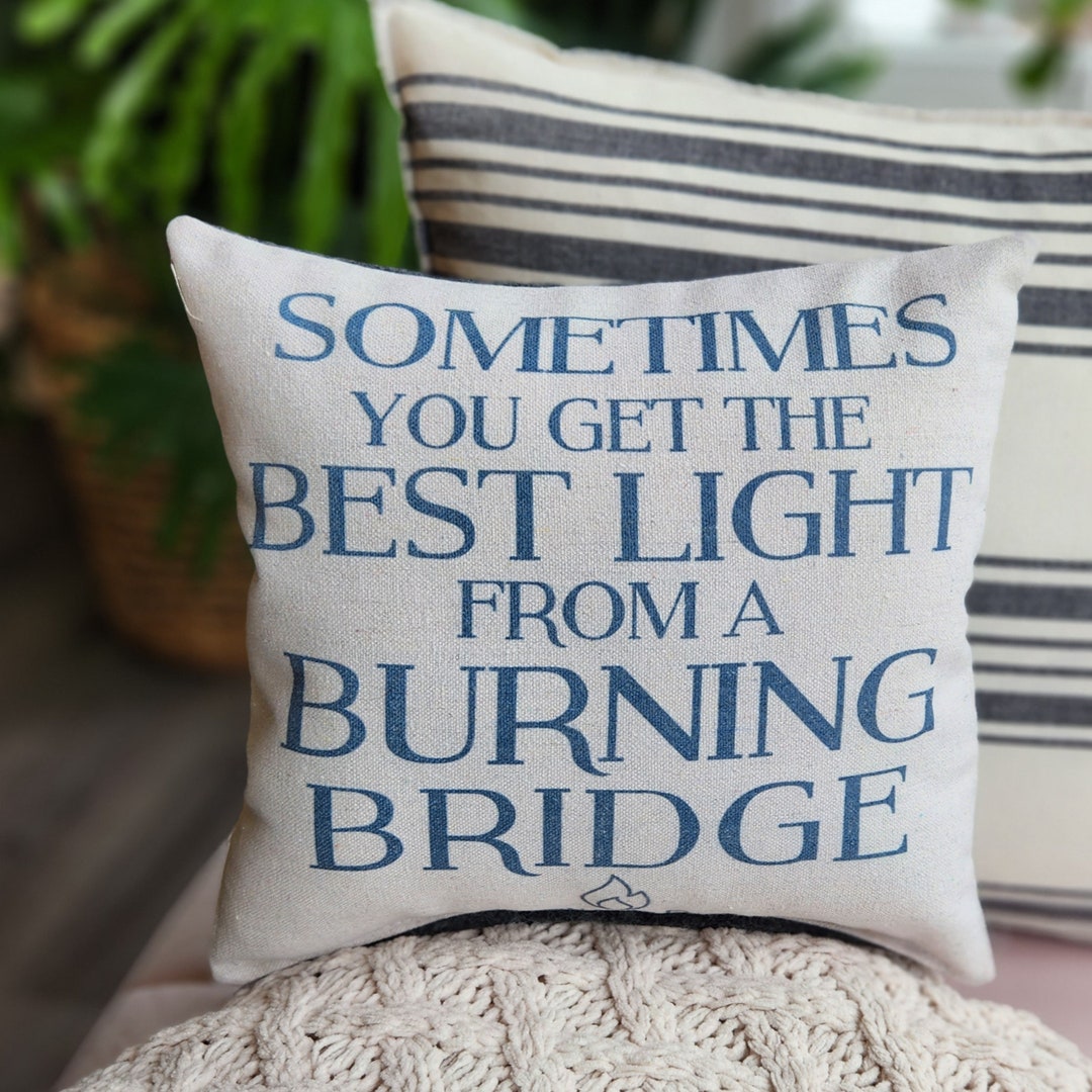 Tidbits, Burning Bridge 12x12 TINY PILLOW - Etsy