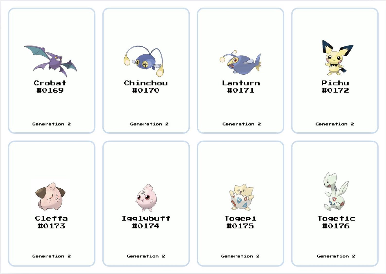 Gen 1-9 Pokedex Binder Card Inserts for Tracking - Printable PDF for ...