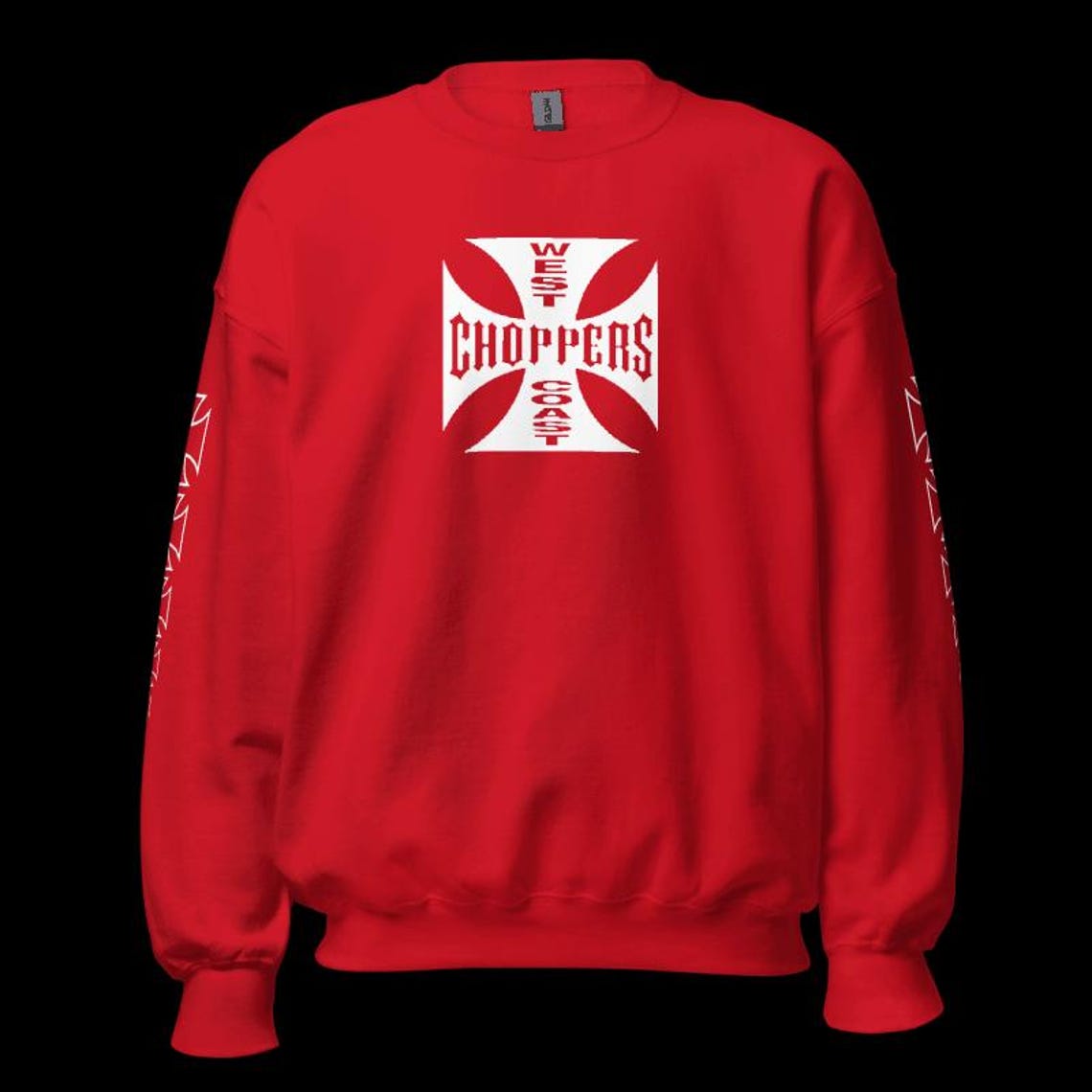 West Coast Choppers Red Sweet-shirt - Etsy