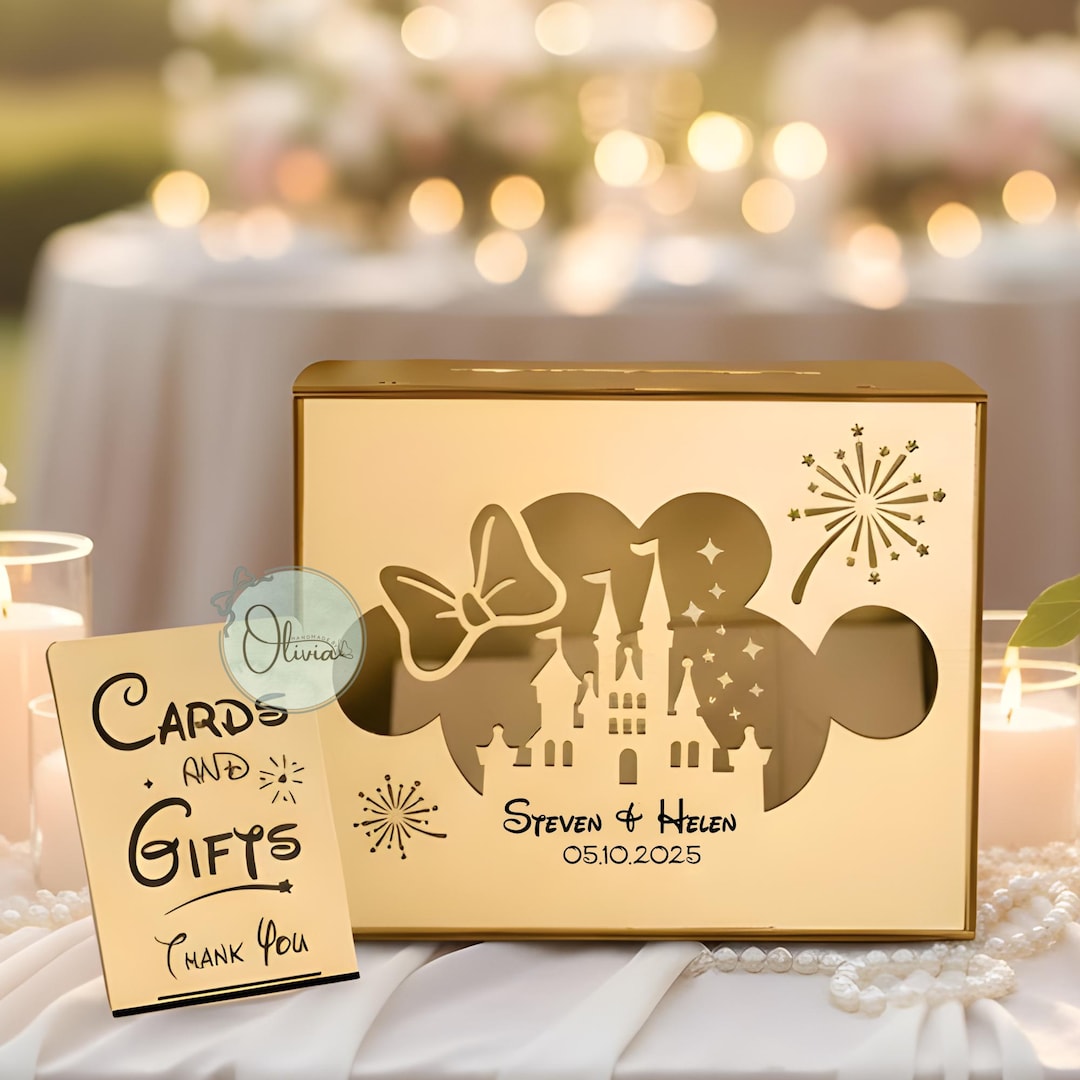 Fairytale Wedding Card Box Castle Theme Personalized Money Box Custom ...