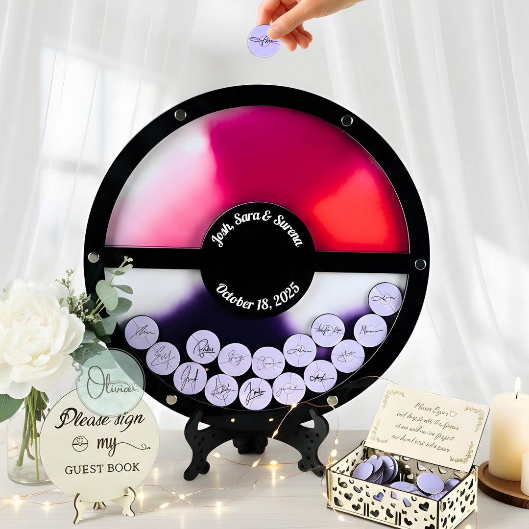 Pokeball Wedding Guest Book Personalized Drop Box Unique Gamer Wedding ...