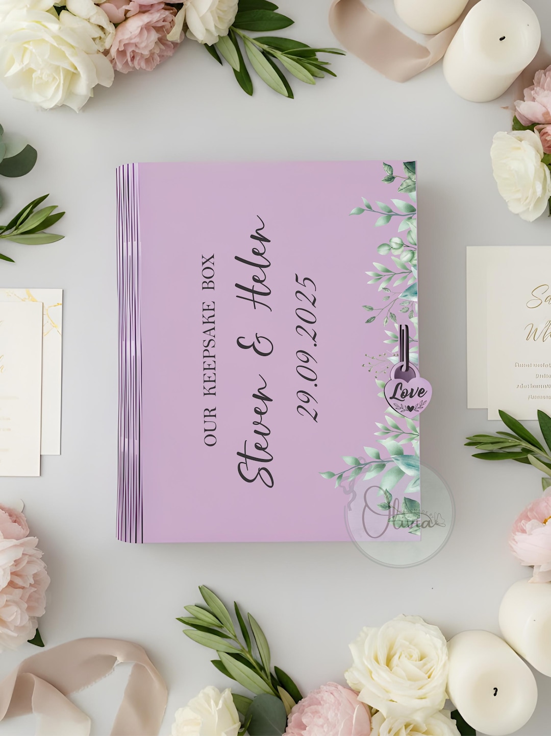 Personalized Memory Book Box Wooden Keepsake Storage Wedding Gift Box ...