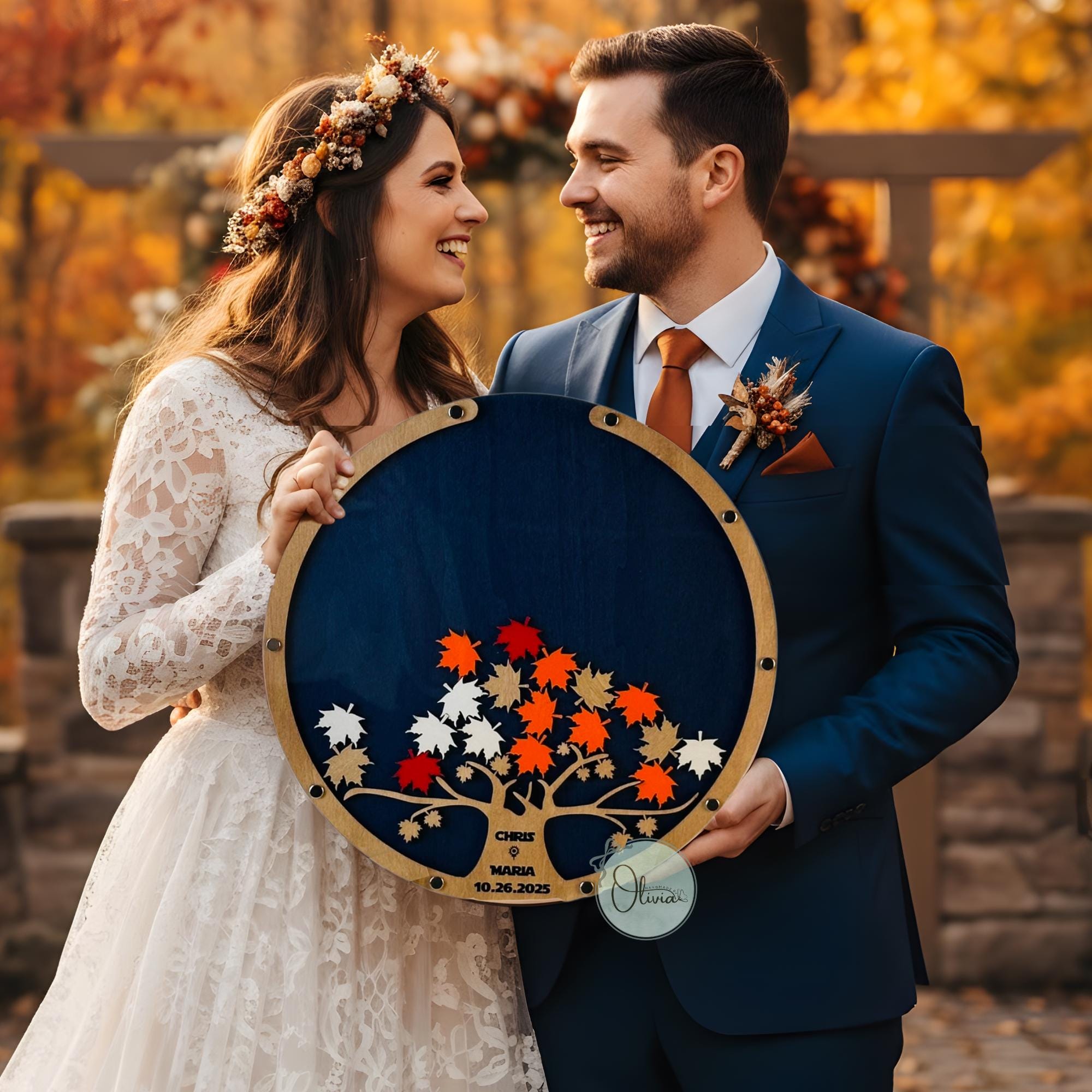 Fall Wedding Guest Book | Rustic Maple Leaf Drop Box - Wooden Family ...