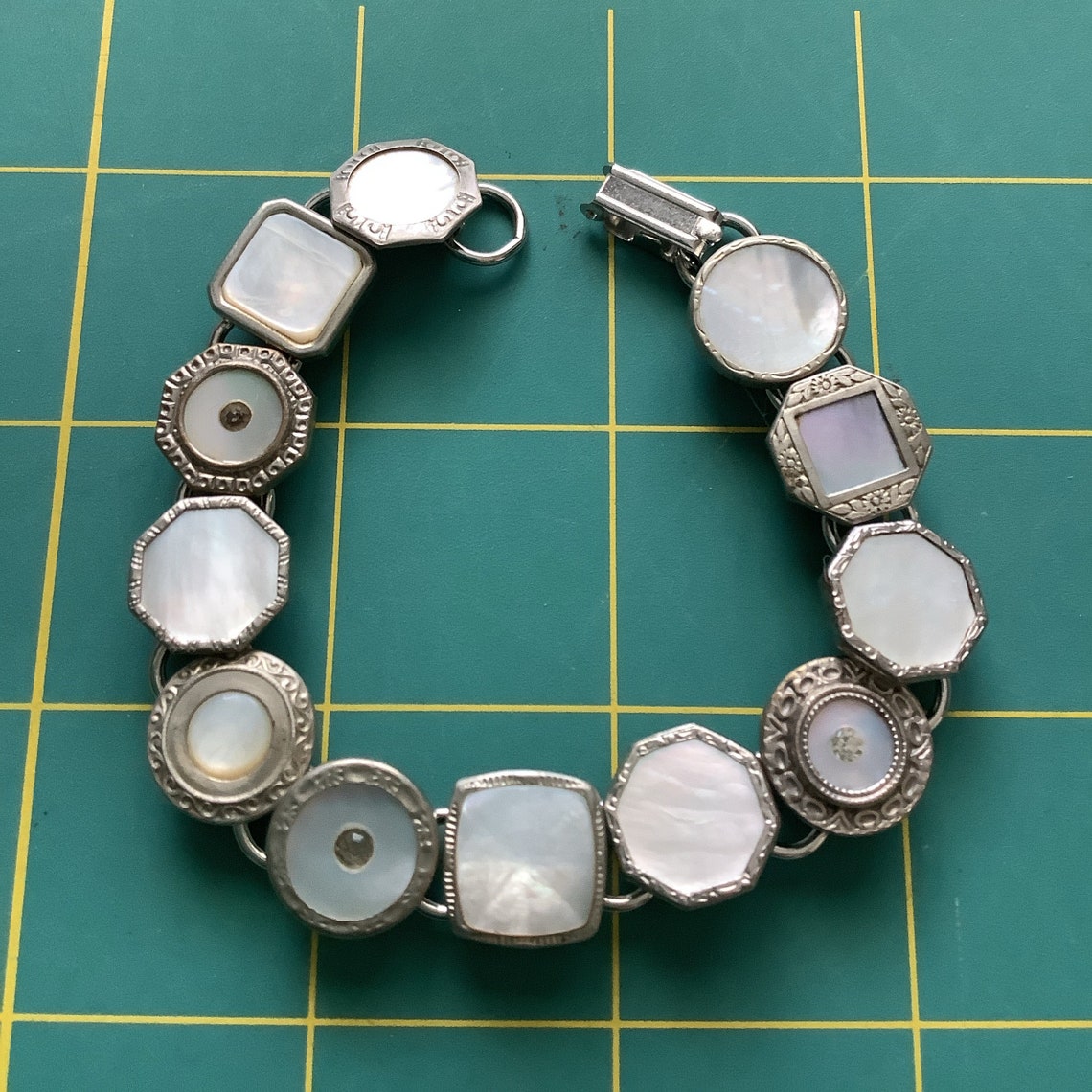 C1920s Art Deco Cufflink Bracelet - Etsy