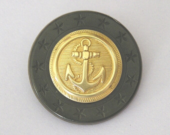1800s Hard Rubber Navy Button & Brass Navy Button Pin - Etsy