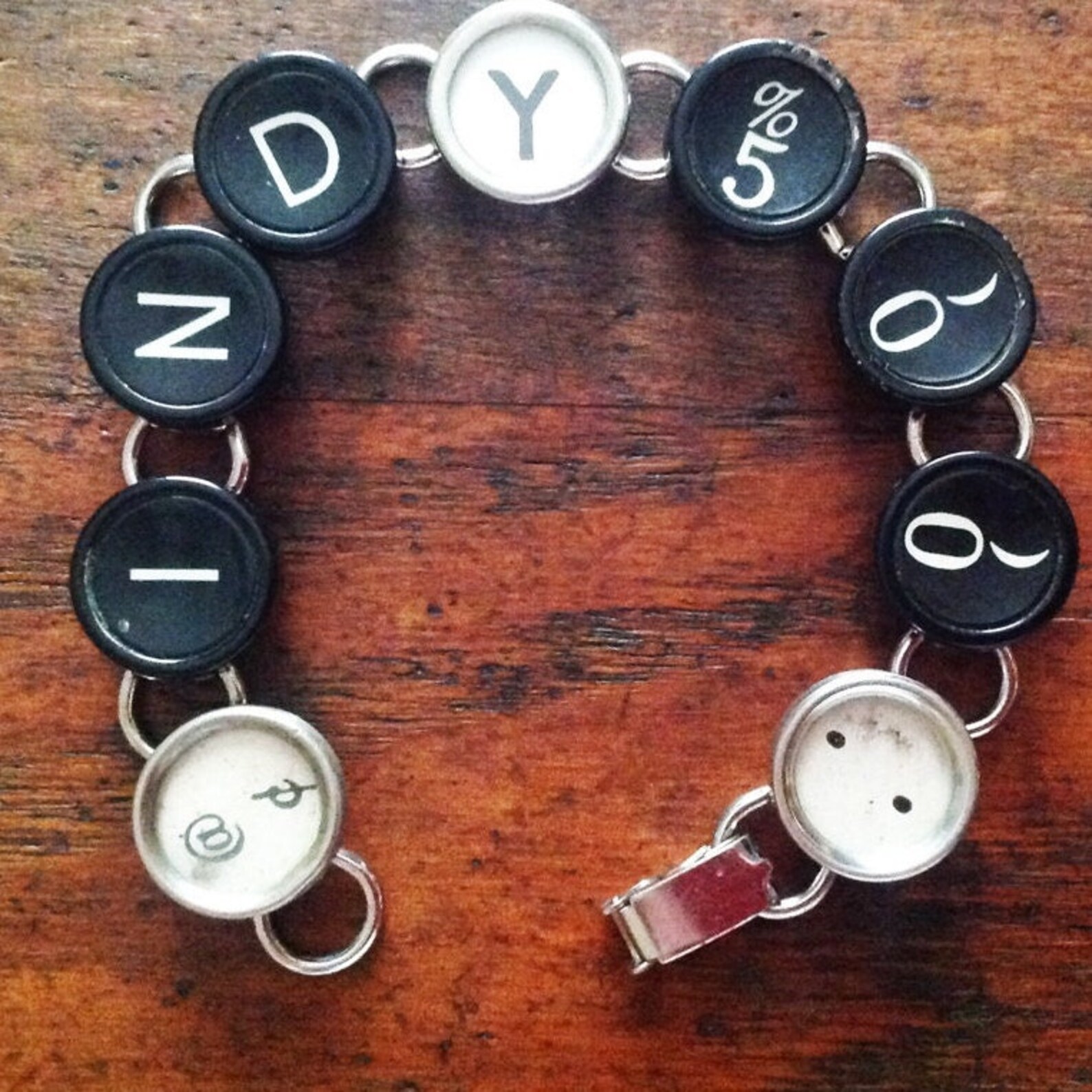 Typewriter Key Bracelet - Says INDY 500 - Etsy
