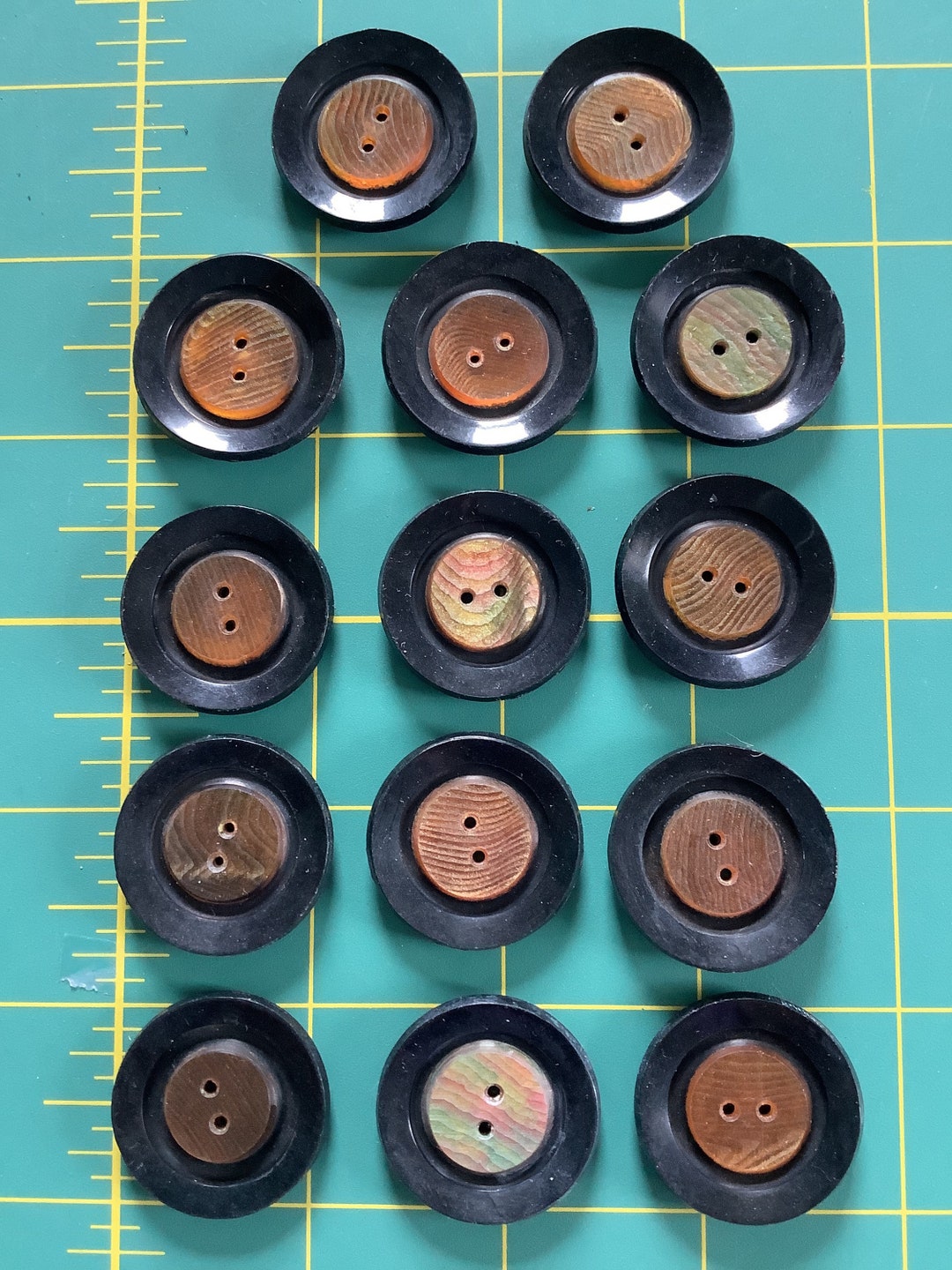 1930s Celluloid Wafer Buttons - Etsy