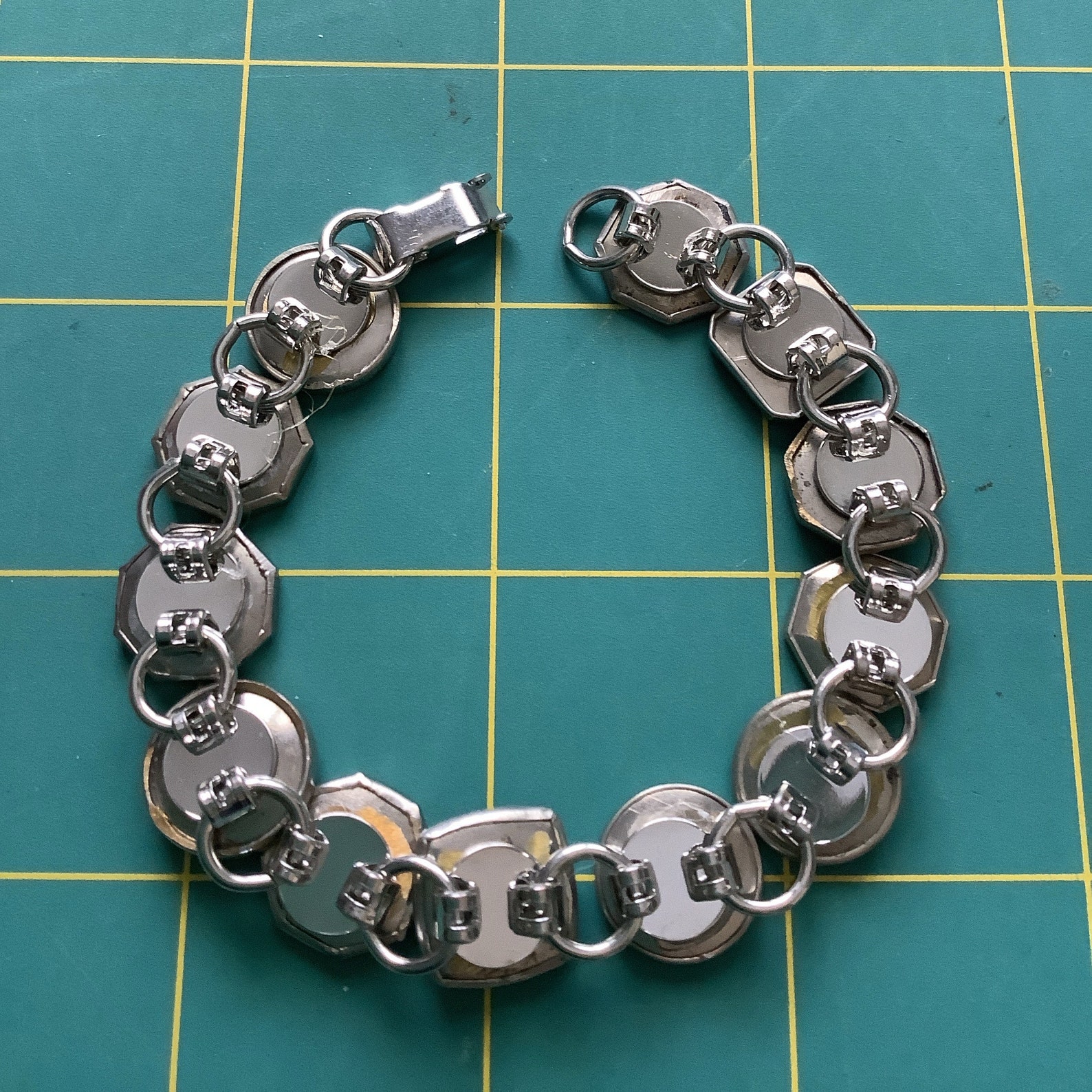C1920s Art Deco Cufflink Bracelet - Etsy
