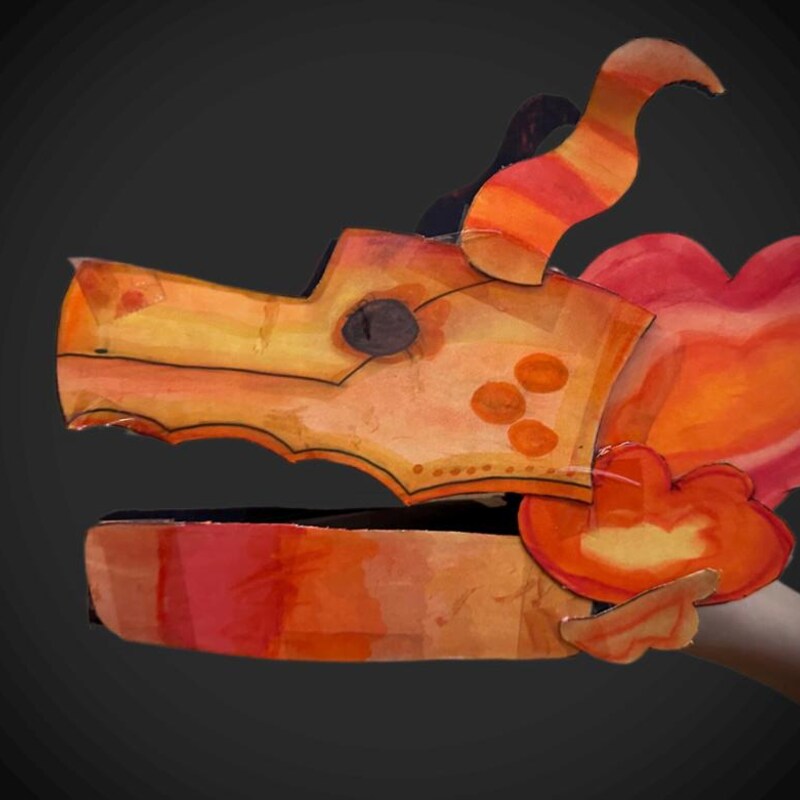 Dragon Puppet Paper - Etsy