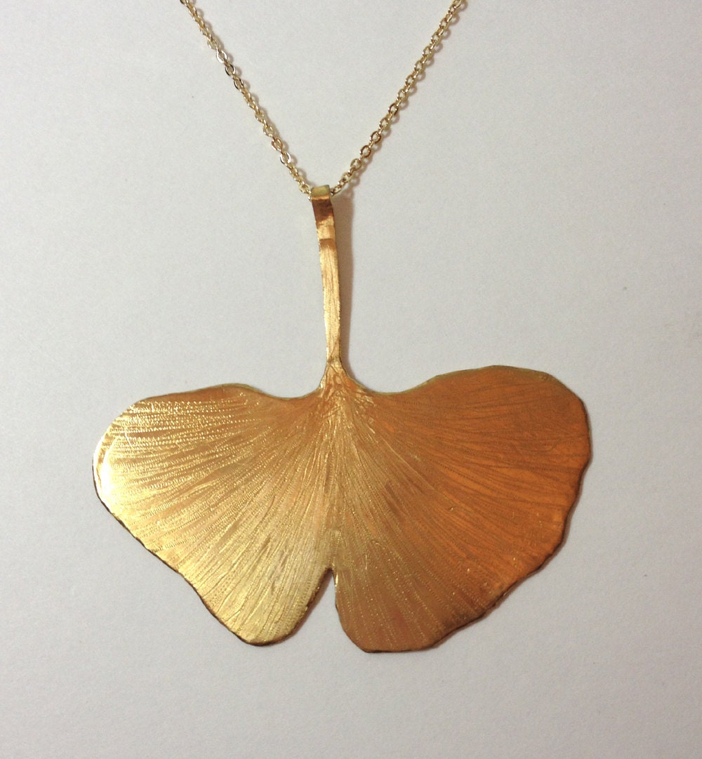 Gingko Leaf Necklace - Etsy