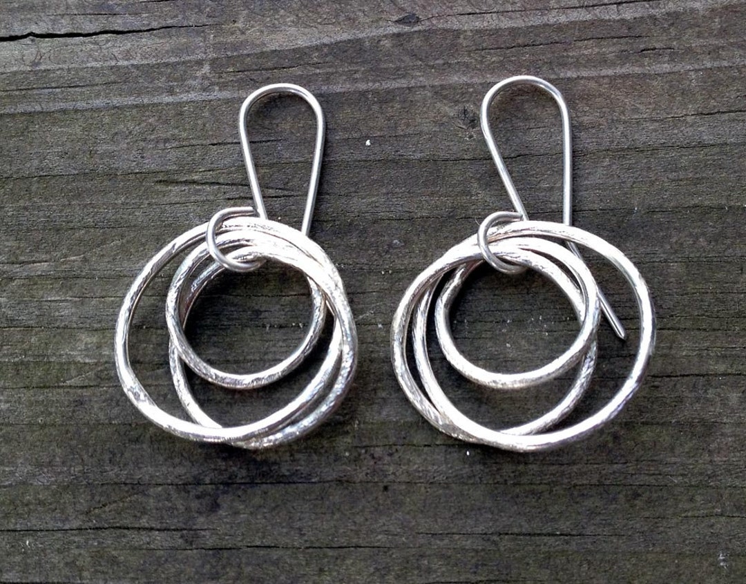 Brushed Circlet Earrings - Etsy