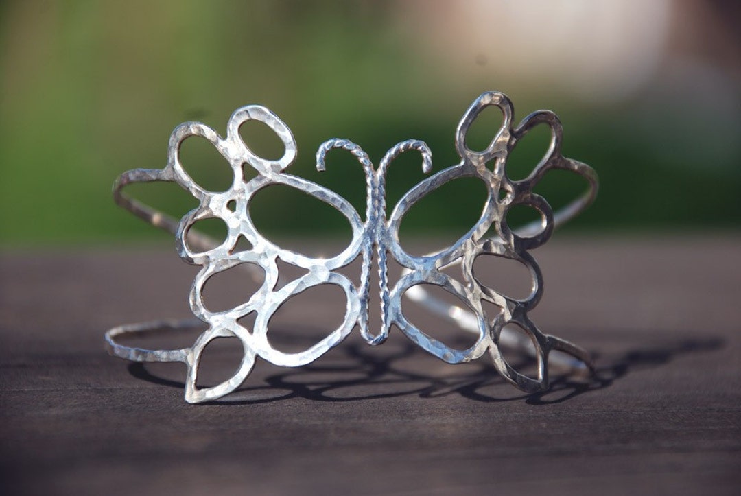 Handforged Butterfly Bangle Bracelet - Etsy
