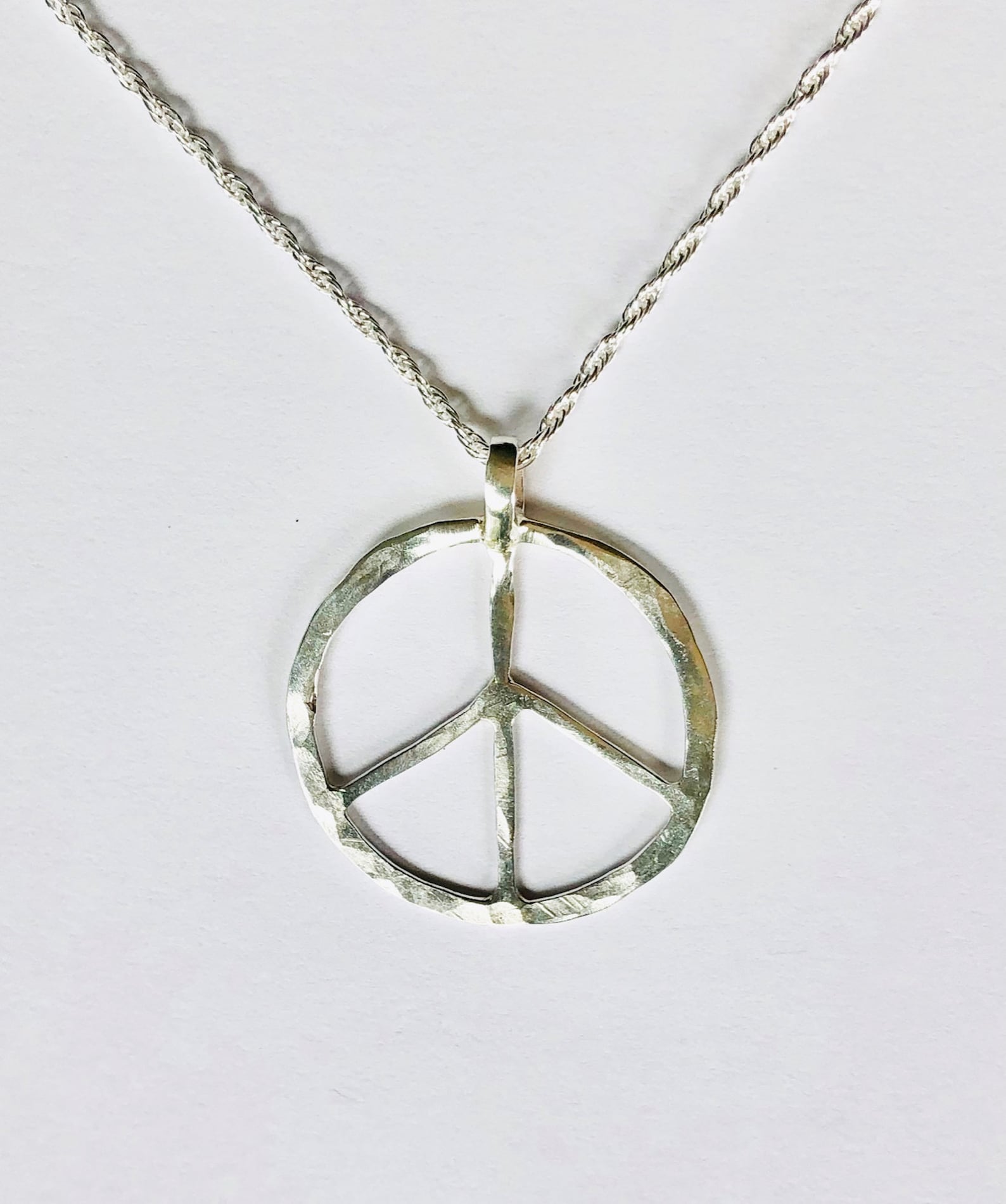 Peace Sign Necklace - Etsy