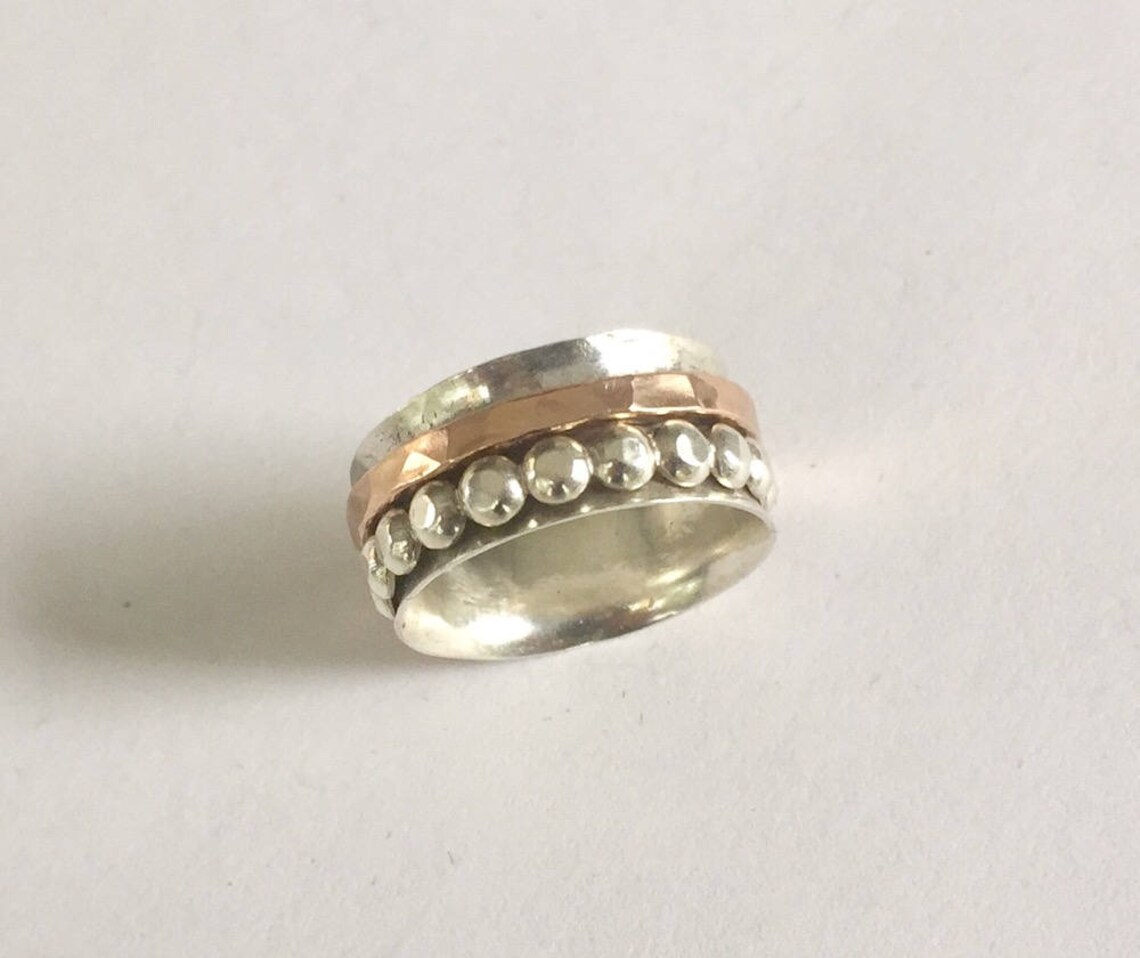 Sterling Spinner Ring - Etsy