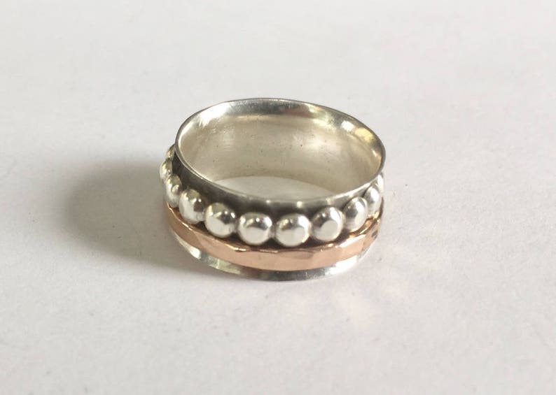 Sterling Spinner Ring - Etsy
