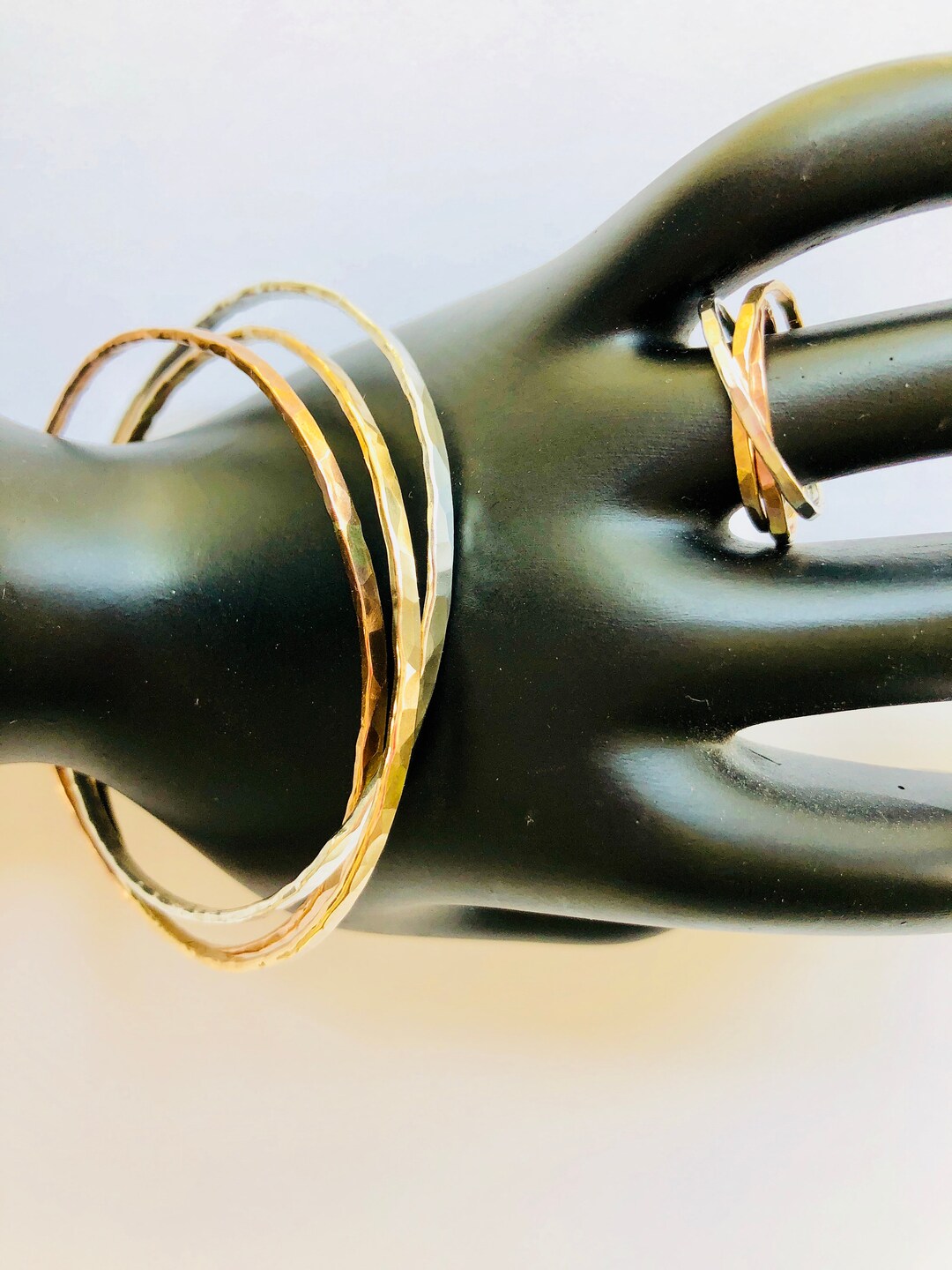 Intertwined or Separate Tricolor Bangle Bracelets - Etsy