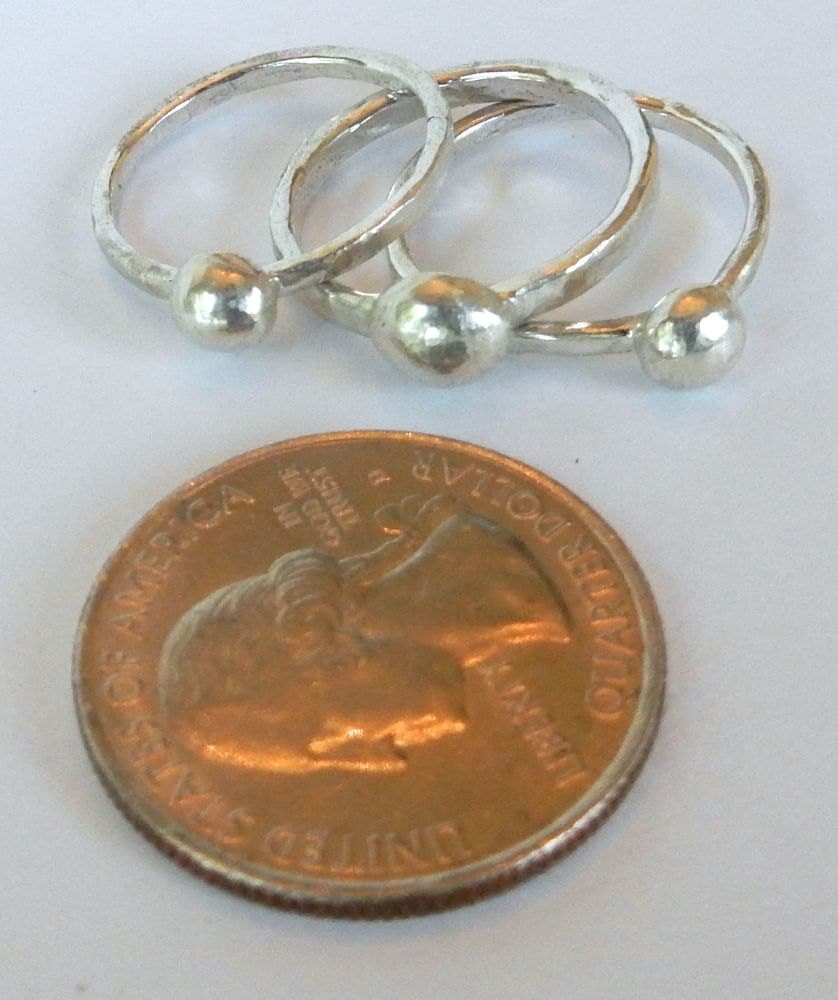 Handforged Stacking Sterling Bubble Rings Made With Recycled - Etsy