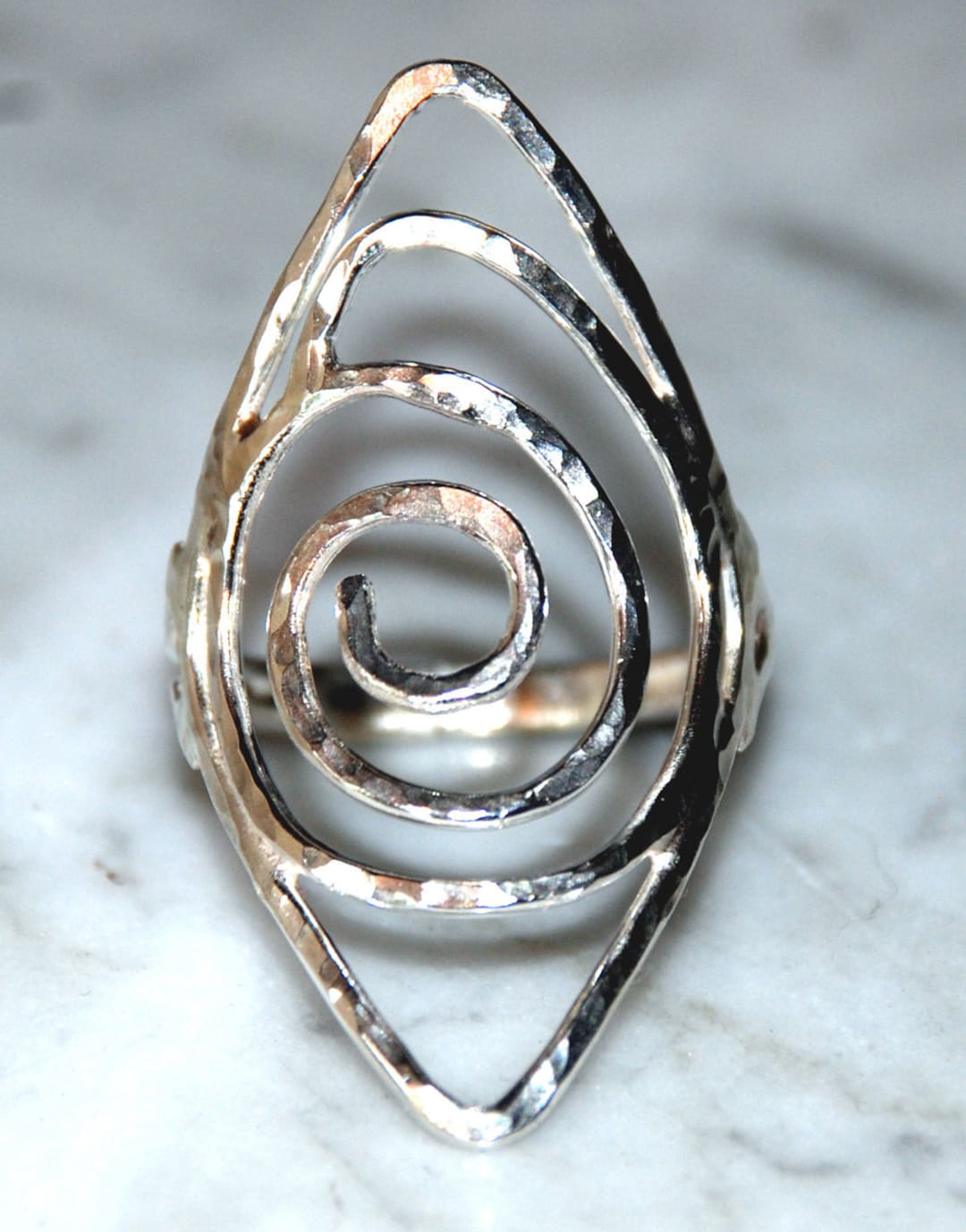 Large Spiral Design Ring - Etsy