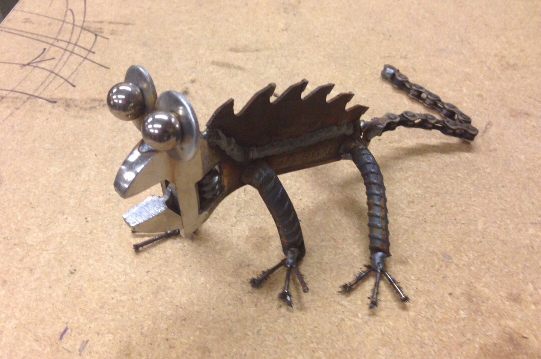 Wrench Saw Lizard Garden Recycled Art - Etsy