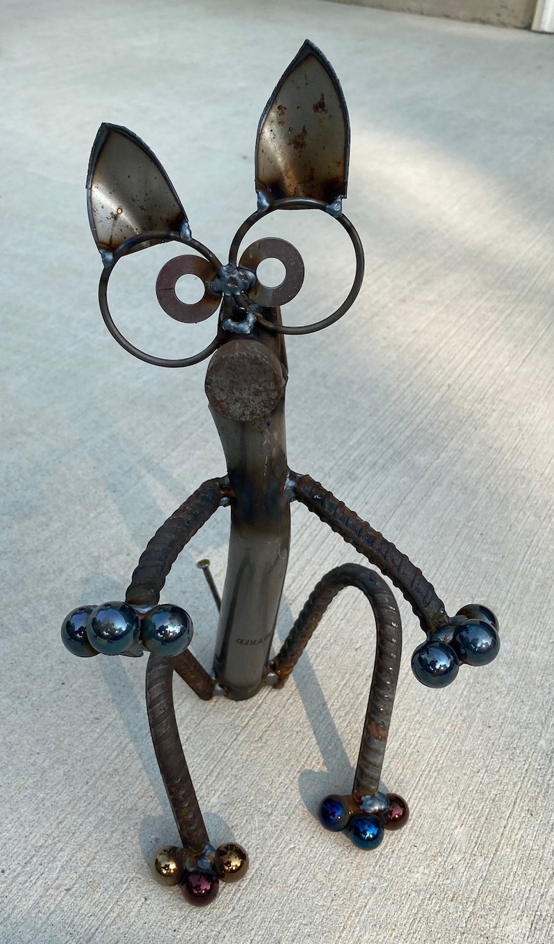 Hammer Dog Garden Sculpture Yard Art - Etsy