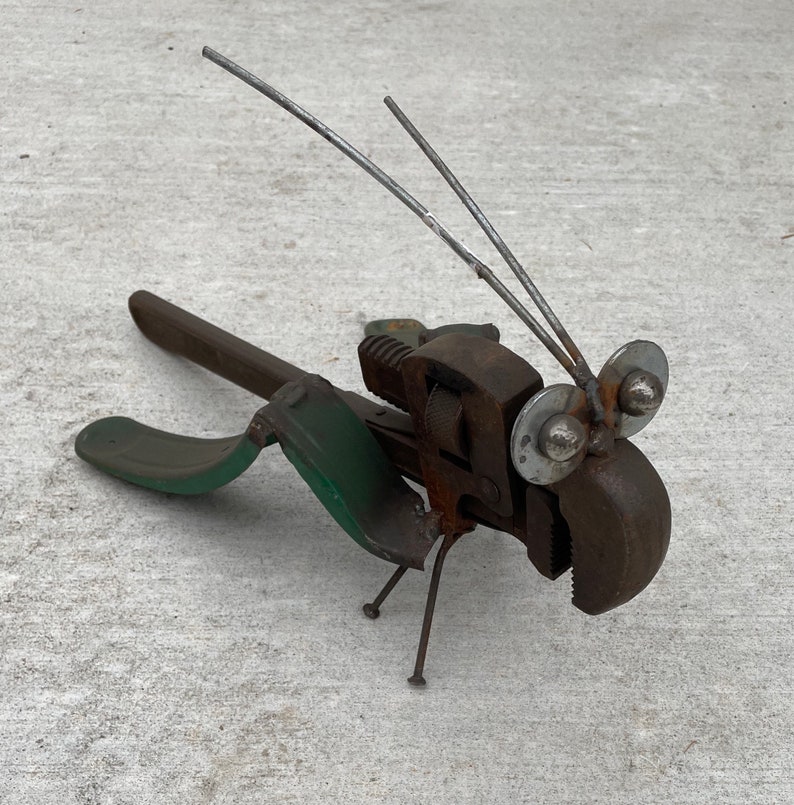 Large Pipe Wrench Grasshopper Recycled Garden Yard Art - Etsy