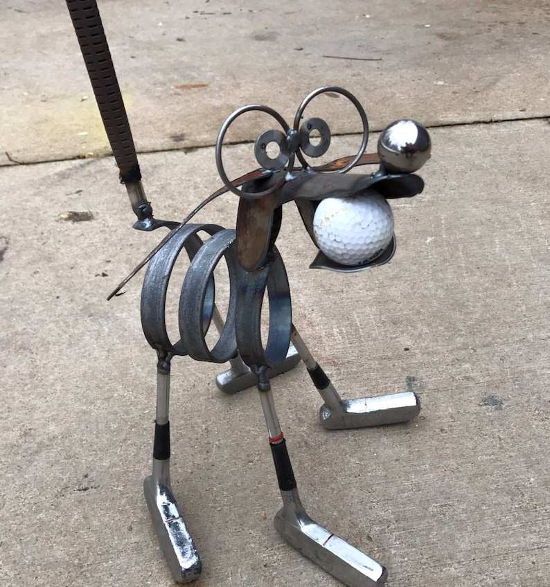 Golf Putter Recycled Dog Yard Art Garden Sculpture Upcycle - Etsy