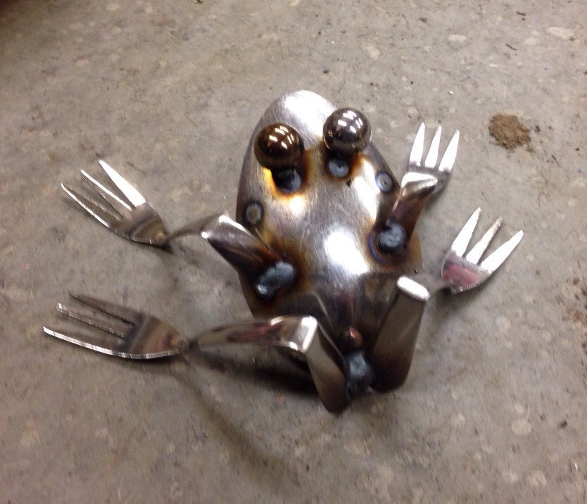 Frog Recycled Garden Art Upcycle Kitchen Utensils - Etsy