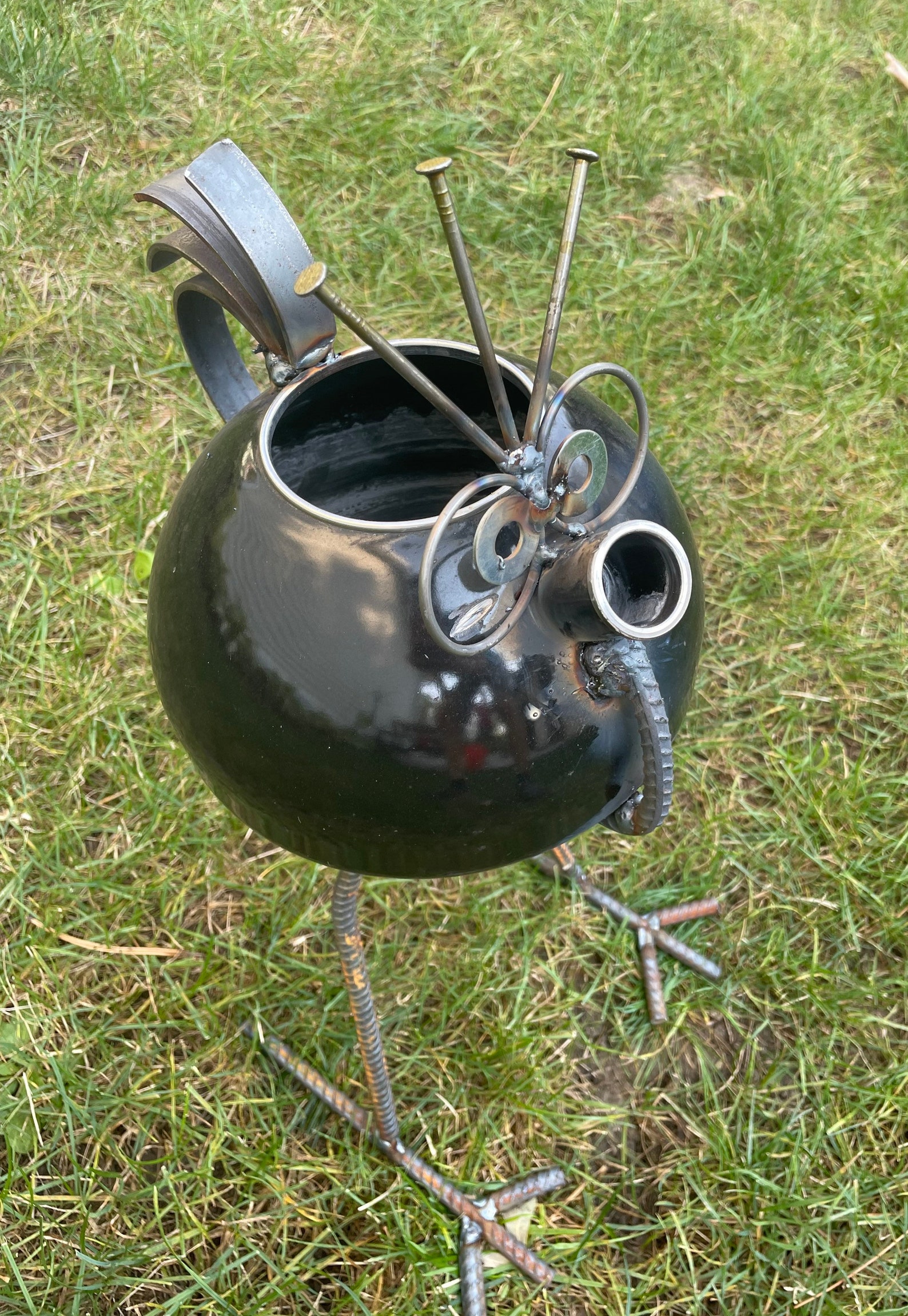 Tea Pot Garden Sculpture Art Outdoor Decor Kitchen Yard - Etsy