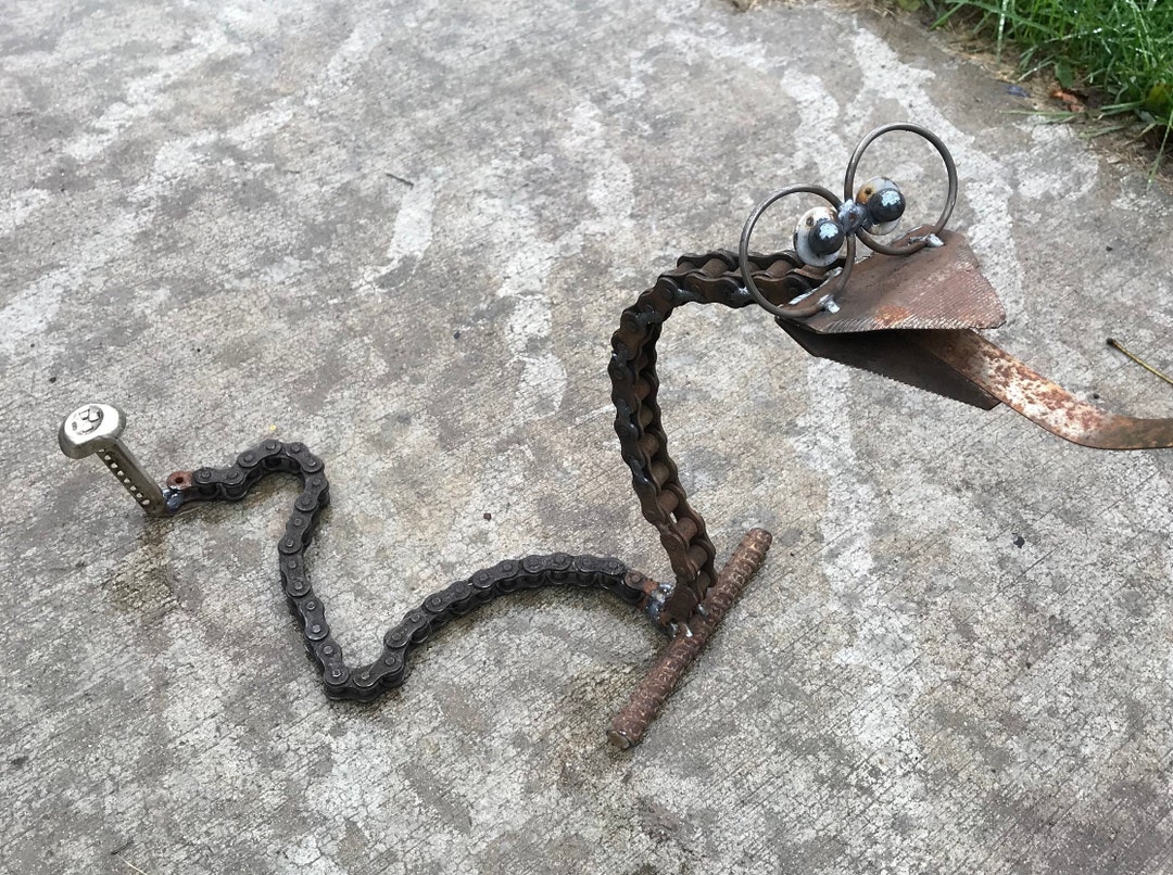 Snake Recycled Garden Art - Etsy