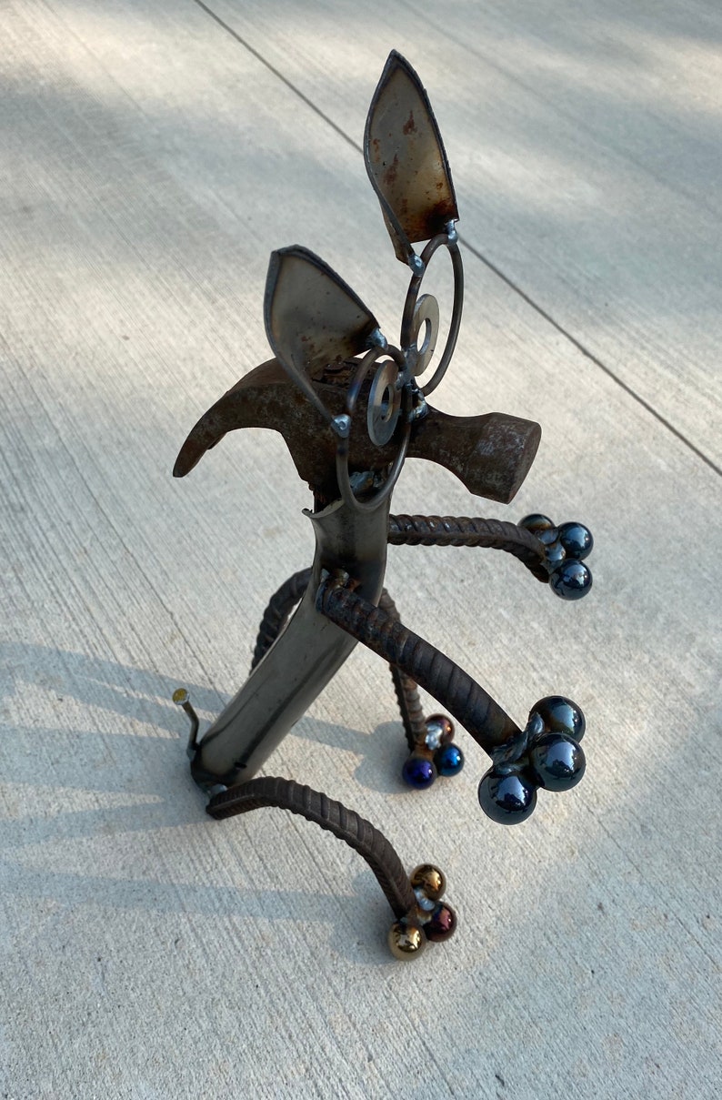 Hammer Dog Garden Sculpture Yard Art - Etsy
