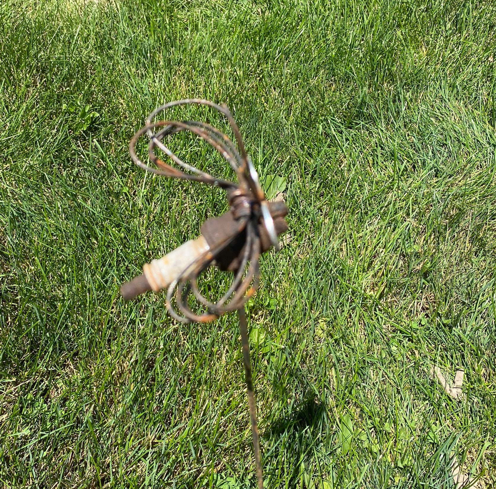 Spark Plug Recycled Garden Art Yard Stake Upcycle - Etsy