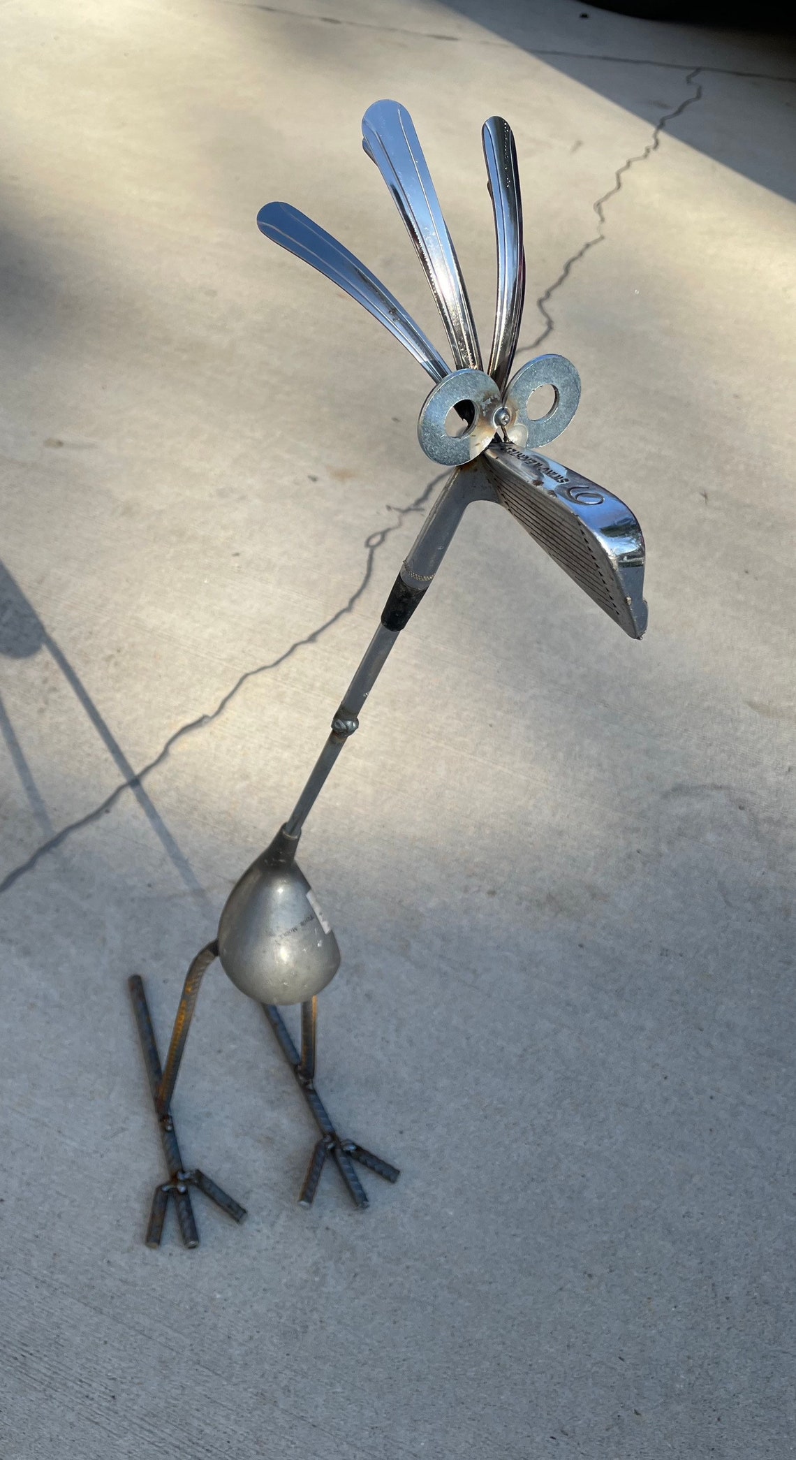 Golf Gift Metal Driver/iron Bird Garden Sculpture Yard Art - Etsy