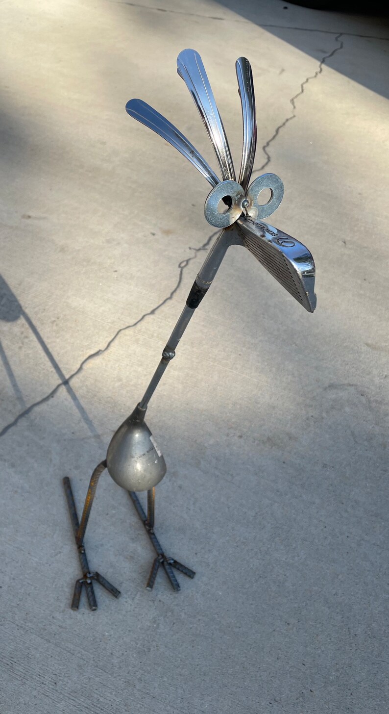 Golf Gift Metal Driver/iron Bird Garden Sculpture Yard Art - Etsy