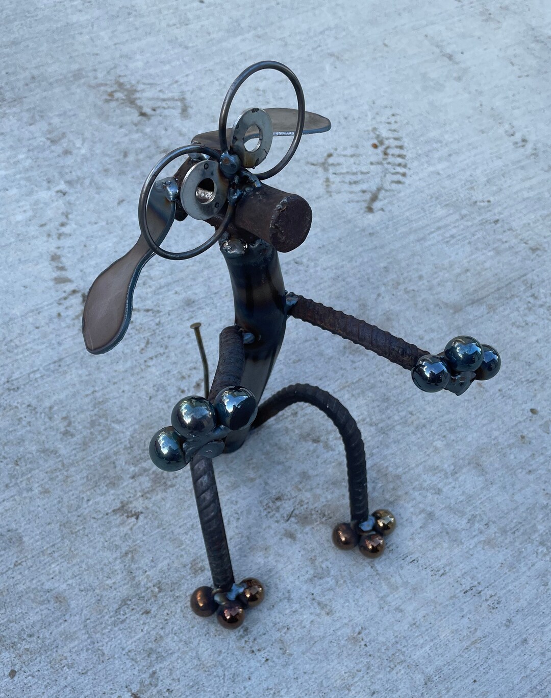 Hammer Dog Garden Sculpture Yard Art Ears Down - Etsy
