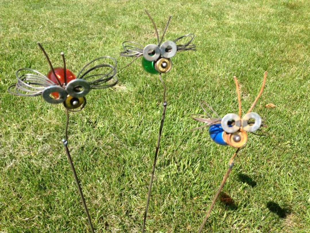 Lightning Bug Firefly Light Bulb Recycled Yard Art - Etsy