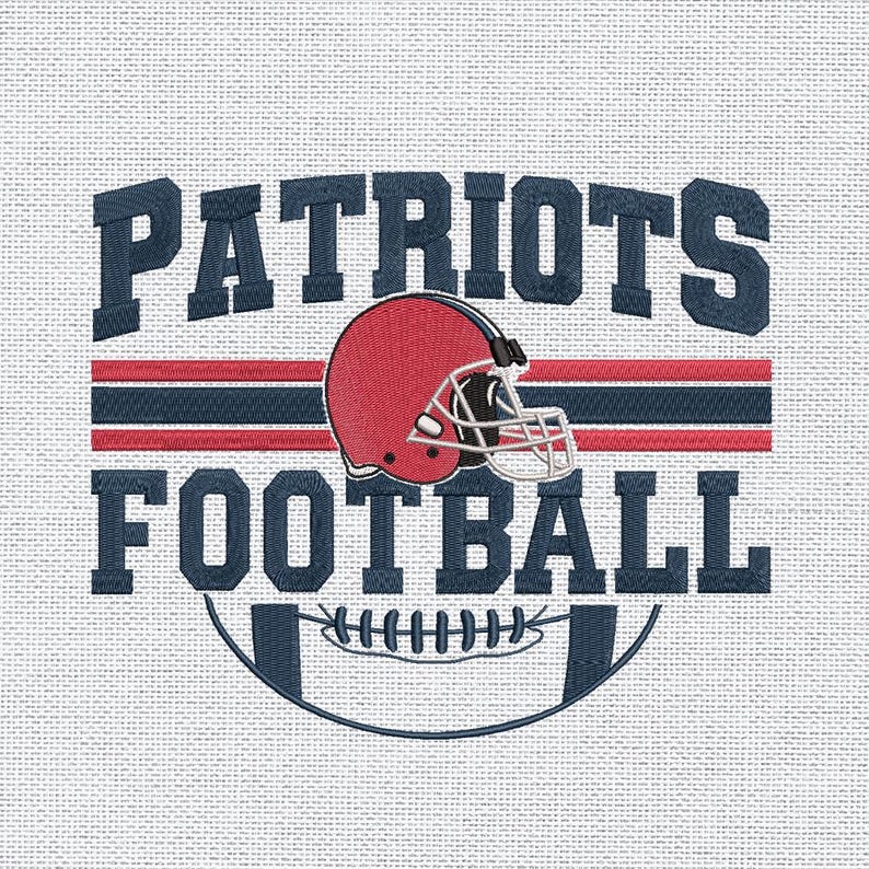 New England Football Embroidery Design, Sports Helmet and Ball Machine ...