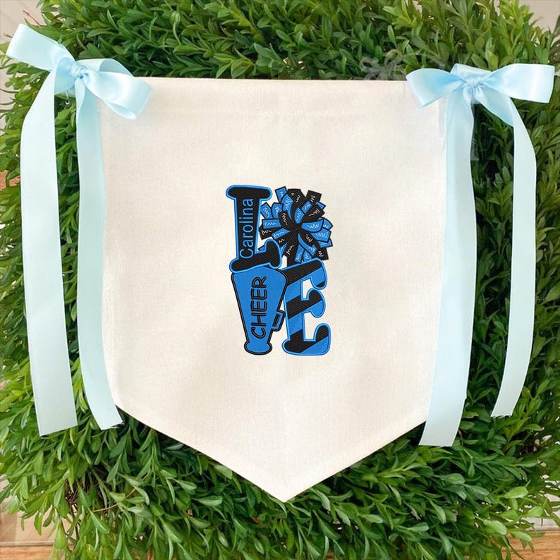 Carolina Cheer Machine Embroidery Design File, LOVE Cheerleading ...