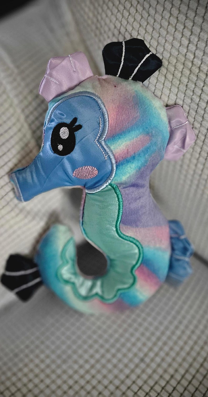 Sea Horse Stuffie, Soft Flat Minky Sally Seahorse is 11 Inches - Etsy