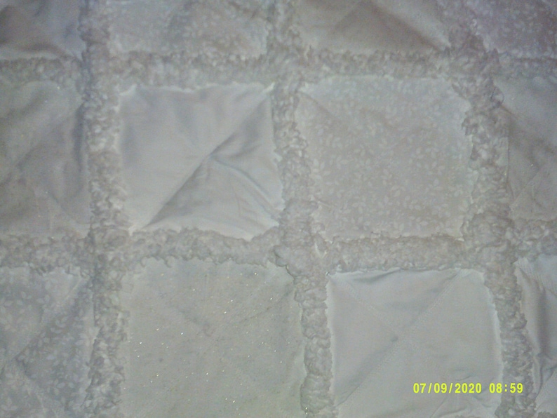 NEW All White Rag Quilt 40 X 48, Stunning Bright White on White - Etsy