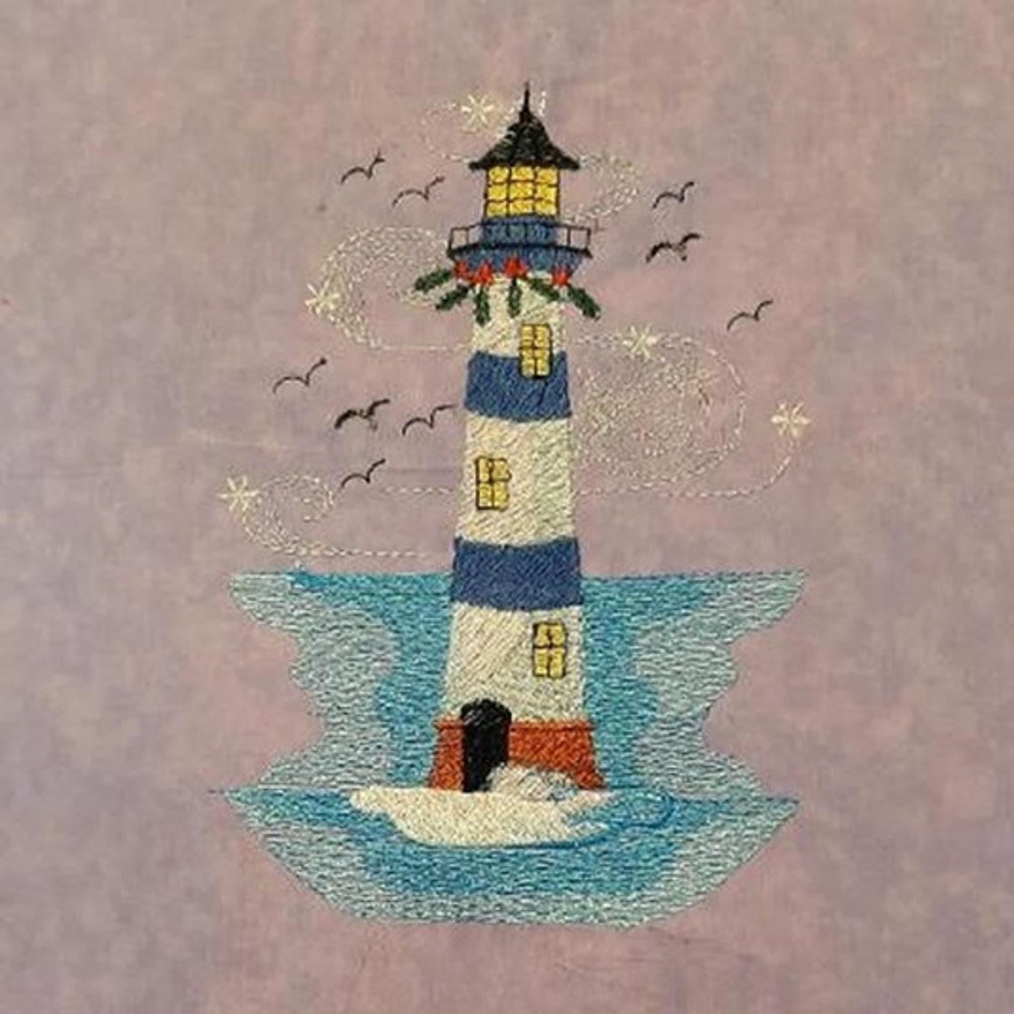 Lighthouse Embroidered Quilt Blocks Set of 12-12 Inch Blocks - Etsy