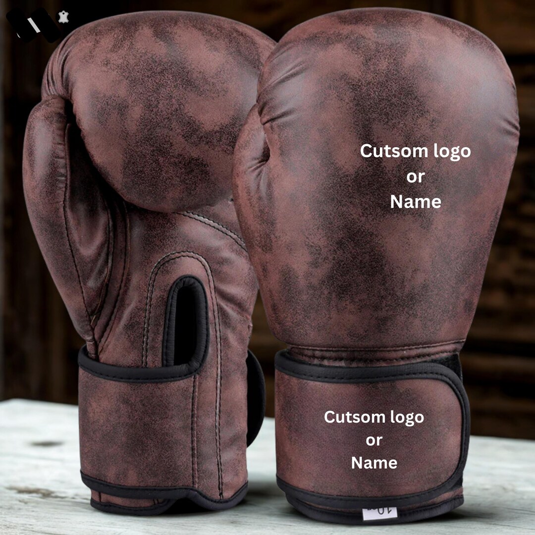 Personalized Leather Boxing Gloves: Engraved Name, Sparring, Heavy Bag ...