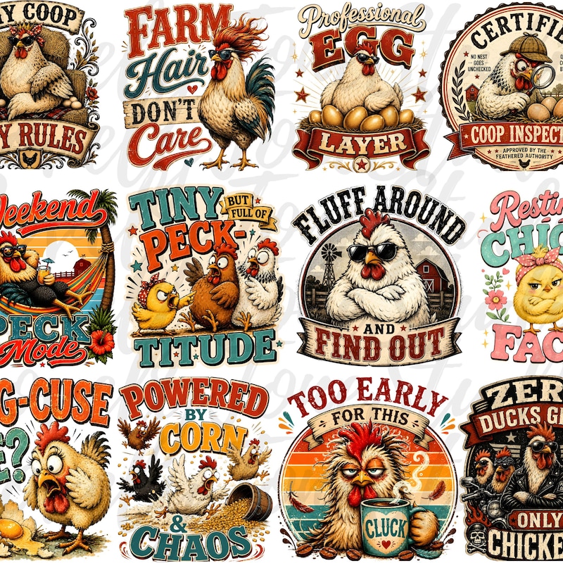 Funny Chicken Quote Png - Etsy
