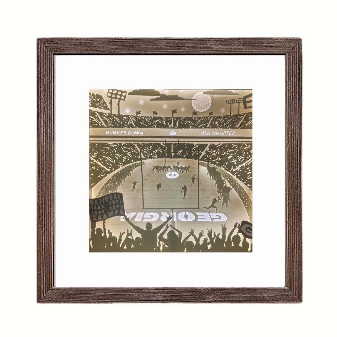 University of Georgia UGA Bulldog Sanford Stadium Football Print ...
