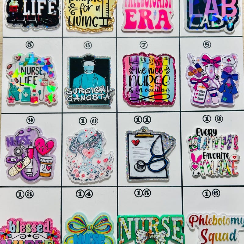 Nurse Flat Back Acrylic - Etsy