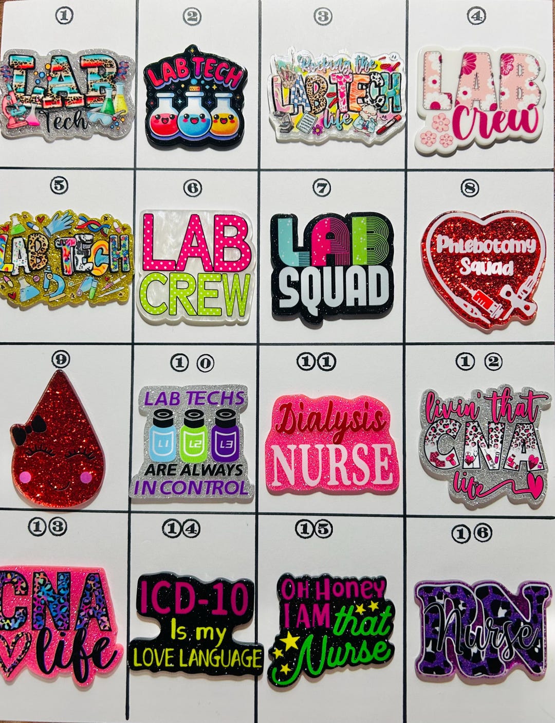 Acrylic Flat Backs, Interchangeable Acrylic, Badge Reel, Medical, Lab ...