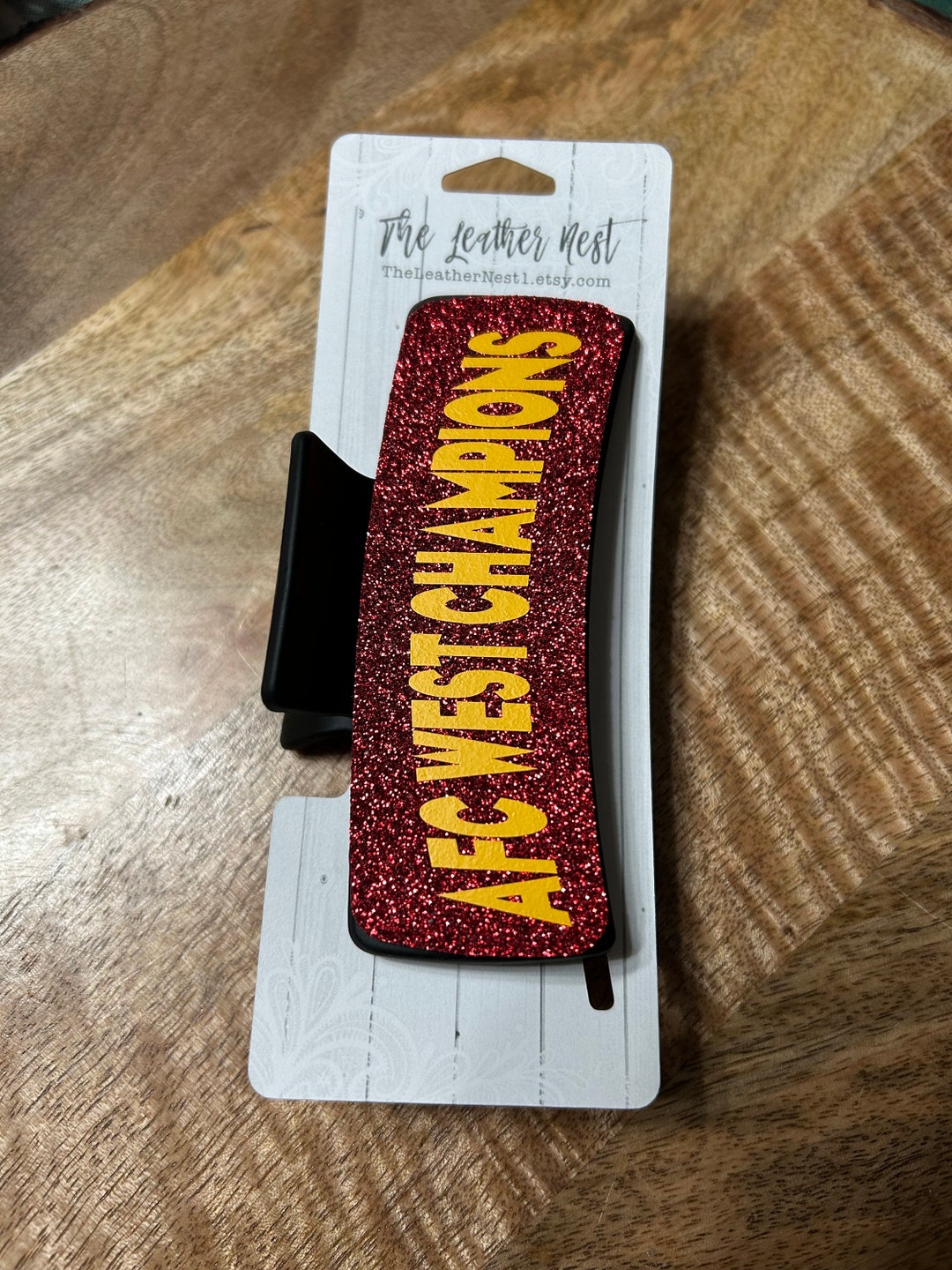 Leather, Cork, Hair Clip, Chiefs, NFL, Kansas City, Football, Sports ...