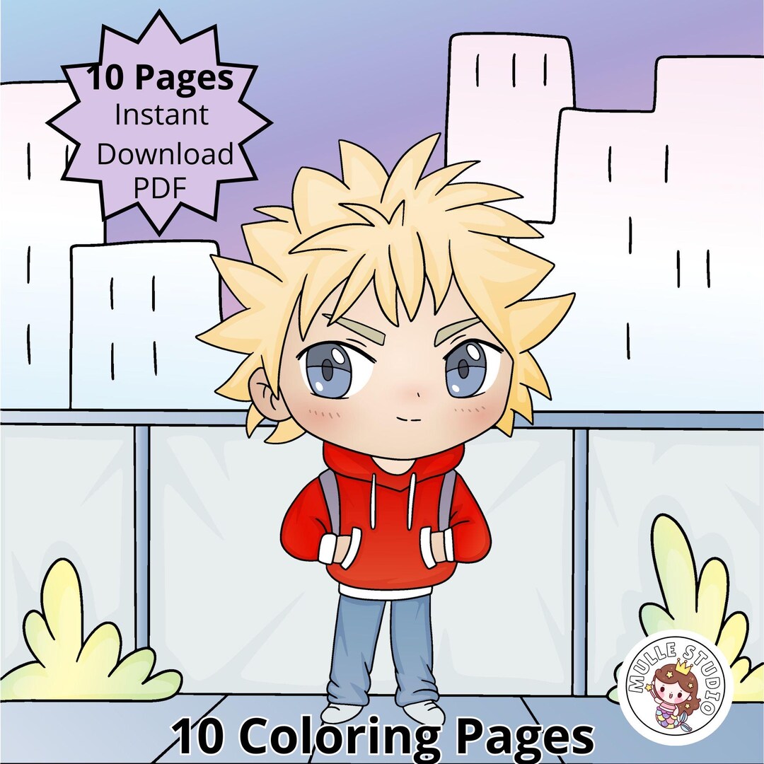 Printable Kawaii Kids Coloring Pages – Cute & Fun Digital Download for ...